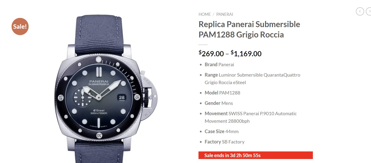 Panerai Submersible PAM1288 Grigio Roccia: A Fusion of Rugged Elegance ...